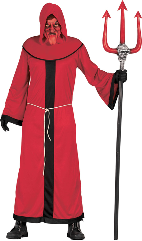 Rød dæmon/djævel kostume. Tilbud kr. 199,- hos Kostume-Pusheren.dk